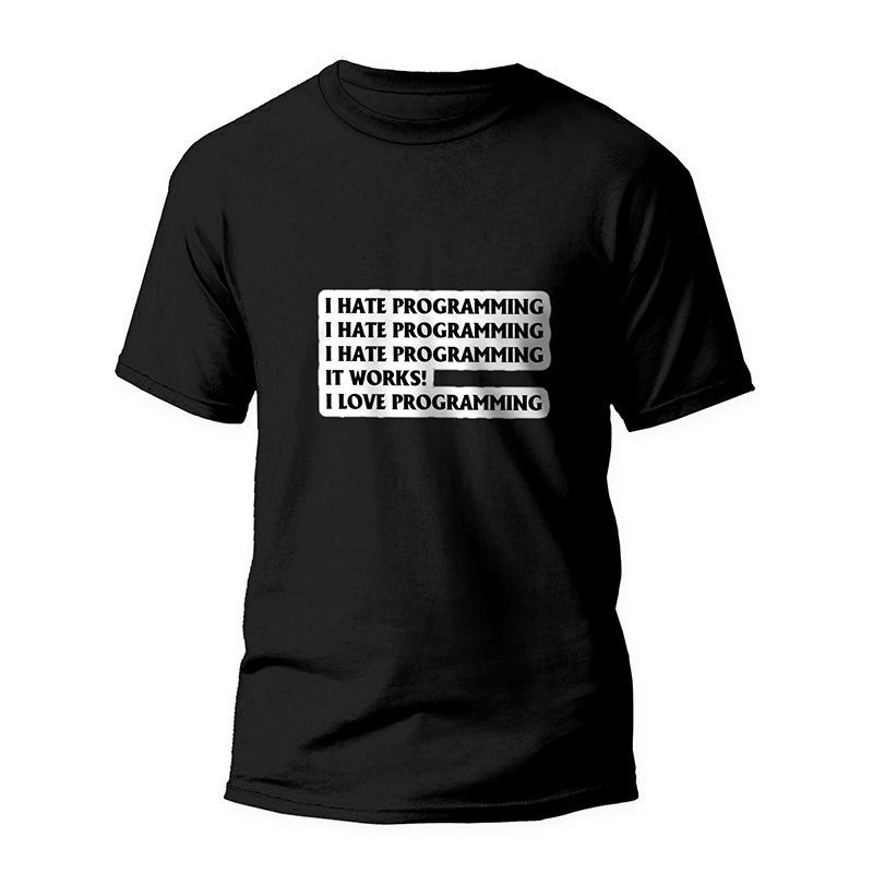تیشرت برنامه نویسان I love programming - فروشگاه اینترنتی طرح با تو